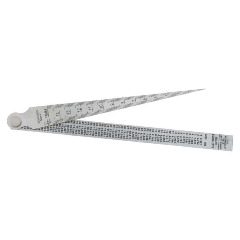 Promo 0-15mm Gap Stainless Steel Welding Tapered Gauge Ruler for Hole ...