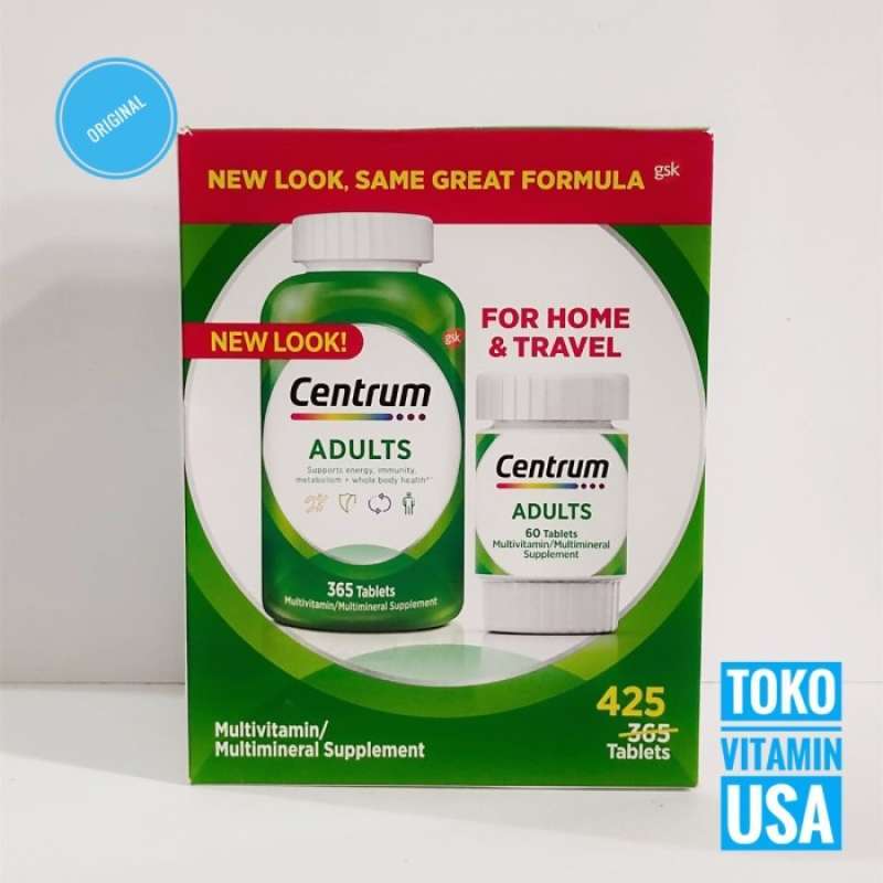 Jual Centrum Adults Under 50 365 + 60 Tablets ( 425 Tablets ) di Seller ...
