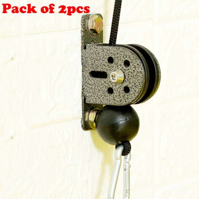 Jual 2x Fixed Pulley Block Home Gym Fitness Single Wheel Swivel Rope ...