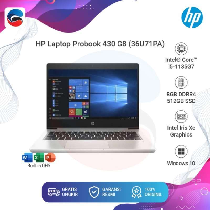 Promo HP Laptop ProBook 430 G8 Intel Core i5 8GB 512GB Win 10 [36U71PA] Diskon 10% di Seller ...