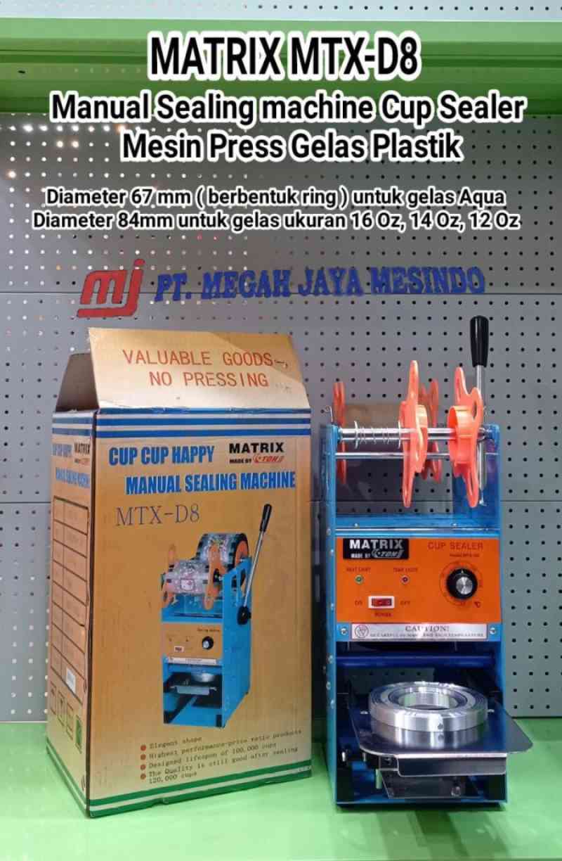Promo Mesin cup sealer manual, penyegel gelas plastik manual Matrix MTX-D8 Diskon 24% di Seller ...