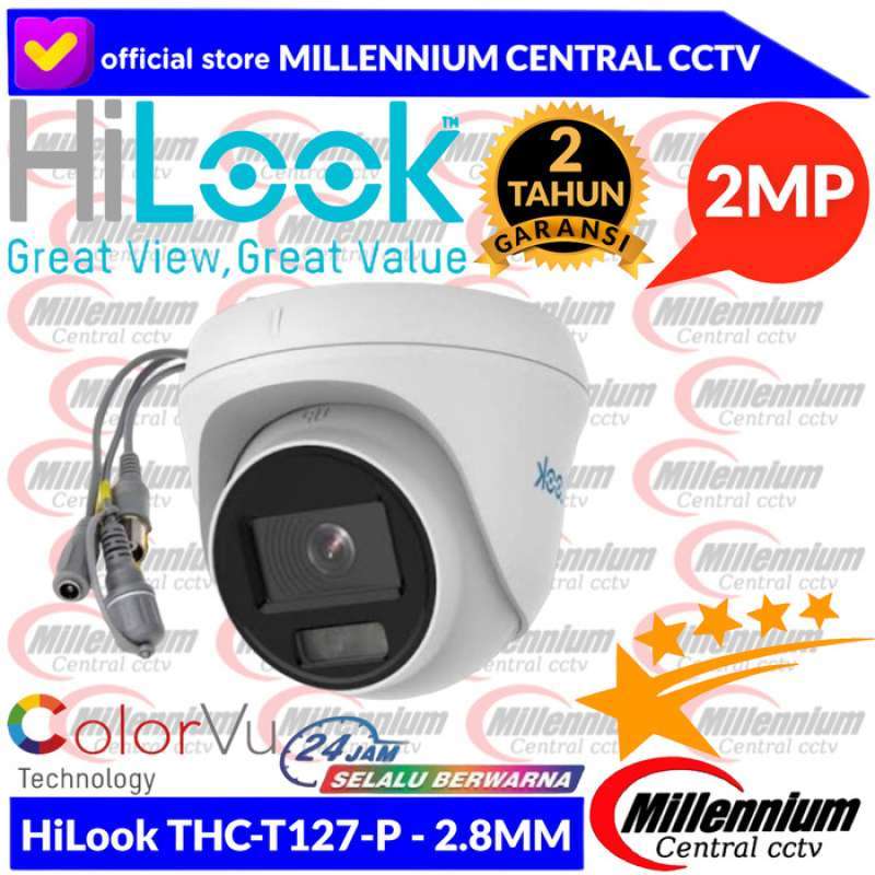 Promo Stok Terbatas Hilook Thc T127 P 2mp Colorvu Indoor Fixed Turret