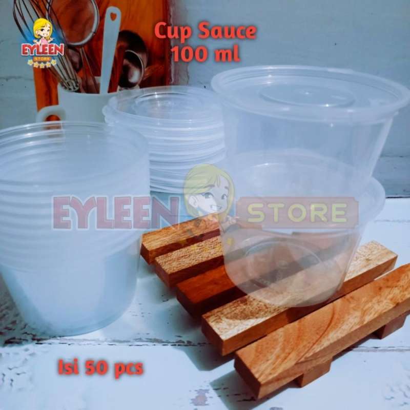 Jual Tempat Saos Plastik 100 Ml | Sauce Container | Cup Sambal 25 Pcs ...