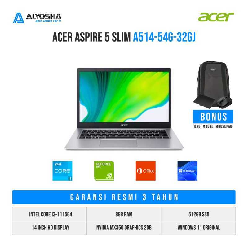 Jual Laptop Acer Aspire 5 32gj Intel Core I3-1115g4/8/512/nvidia/14hd ...