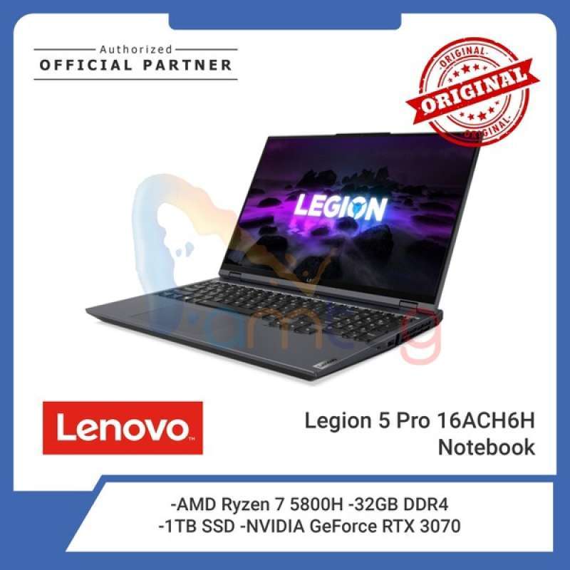 Jual LENOVO Laptop Gaming Legion 5 Pro 16ACH6H AMD Ryzen 7 5800H 32GB ...