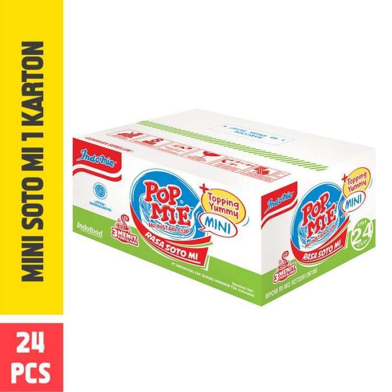 Promo Pop Mie Mini Kuah Rasa Soto 1 Dus/24pcs 960gr Diskon 10% di ...