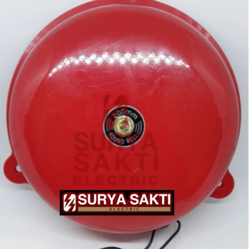Promo Round Bell 220v 200mm Alarm Bel Sekolah Listrik Bulat Kring ...