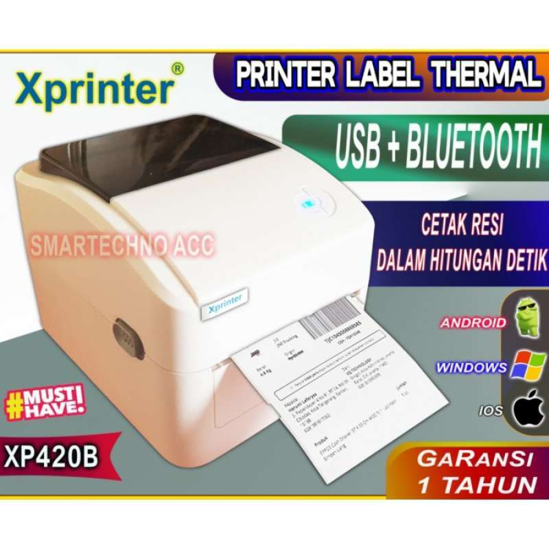 Promo Printer Thermal Label Resi Xprinter Xp-420B Bluetooth + Usb 100Mm ...