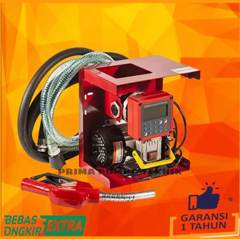 Jual Pompa Transfer BBM Flowmeter Digital Minyak Solar Ac 220v fuel ...