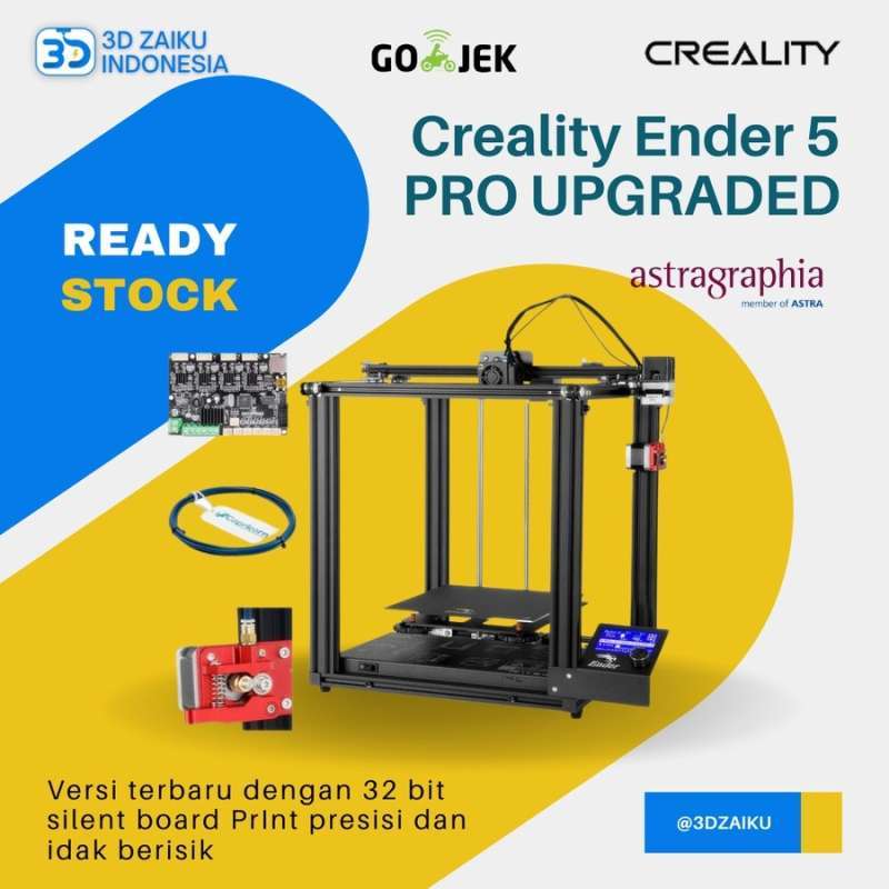 Jual Creality Ender 5 PRO UPGRADED 3D Printer VSlot Dual Screw Silent ...