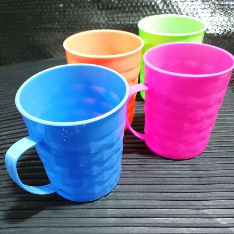 Jual Gelas Plastik Warna / Plastic Cup / Gelas Minum Plastik / Mug Di ...