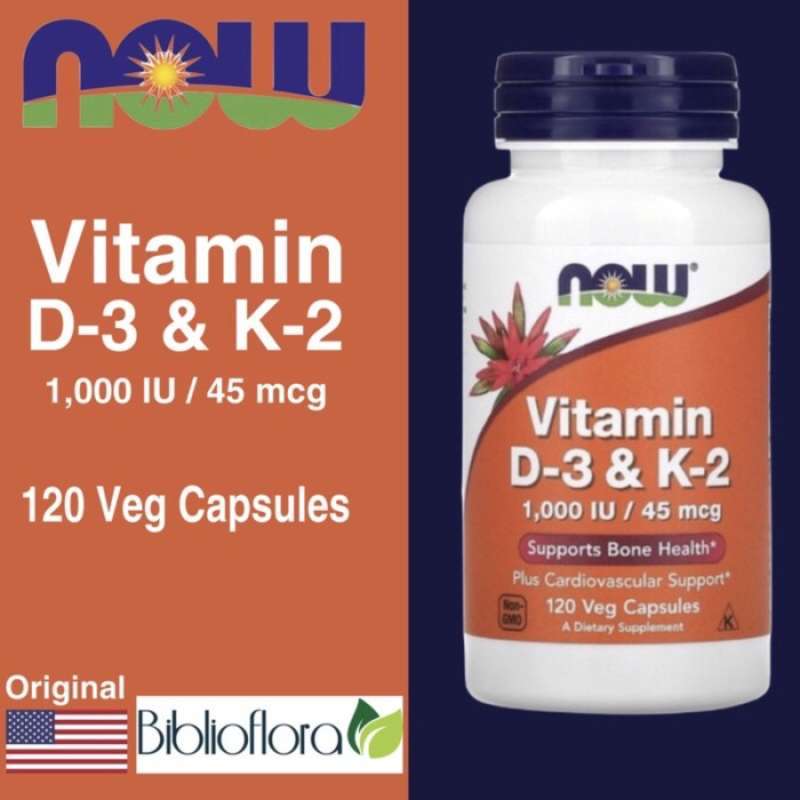 Jual NOW FOODS VITAMIN D3 K2 1000 IU 120 VEG CAPSULES di Seller Afifah Tick - Kota Jakarta Pusat ...