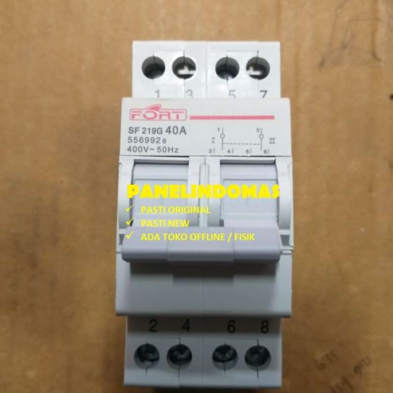 Promo Cos Change Over Switch Ohm Saklar Fort 2P 40A Type Sf219G-40 ...