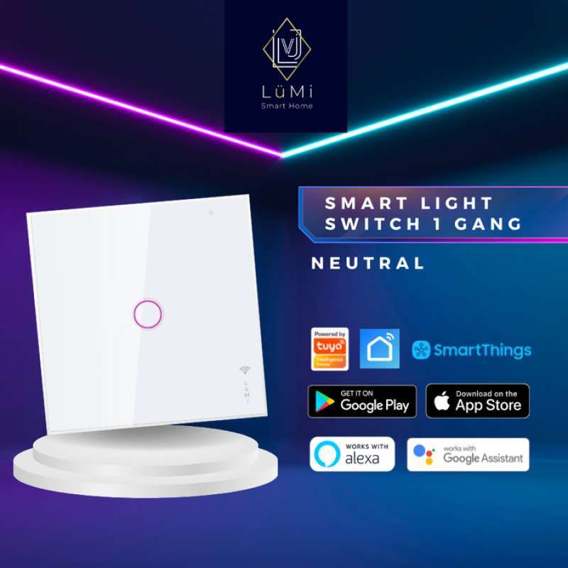 Promo Lumi Smart Wifi Touch Light Wall Switch Eu 1 Gang - Smart Home ...