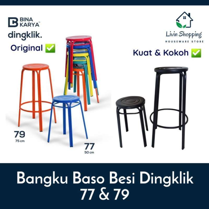Jual Kursi Baso Susun Besi Tipe Dingklik 77 Bina Karya Di Seller Bumi ...
