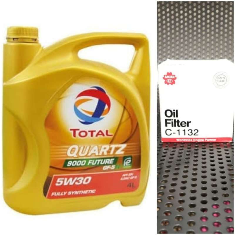 Promo Paket Oli Total Quartz 9000 5W30 Plus Oil Filter Sakura Mobil ...