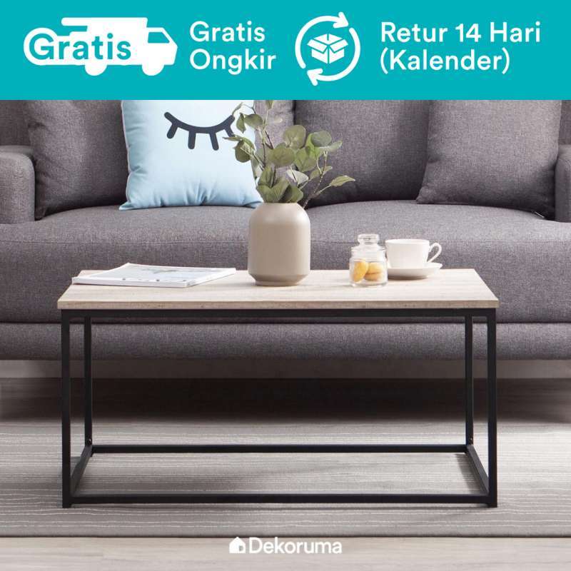 Promo Dekoruma Ashi Meja Ruang Tamu Minimalis - Coffee Table Diskon 57% ...