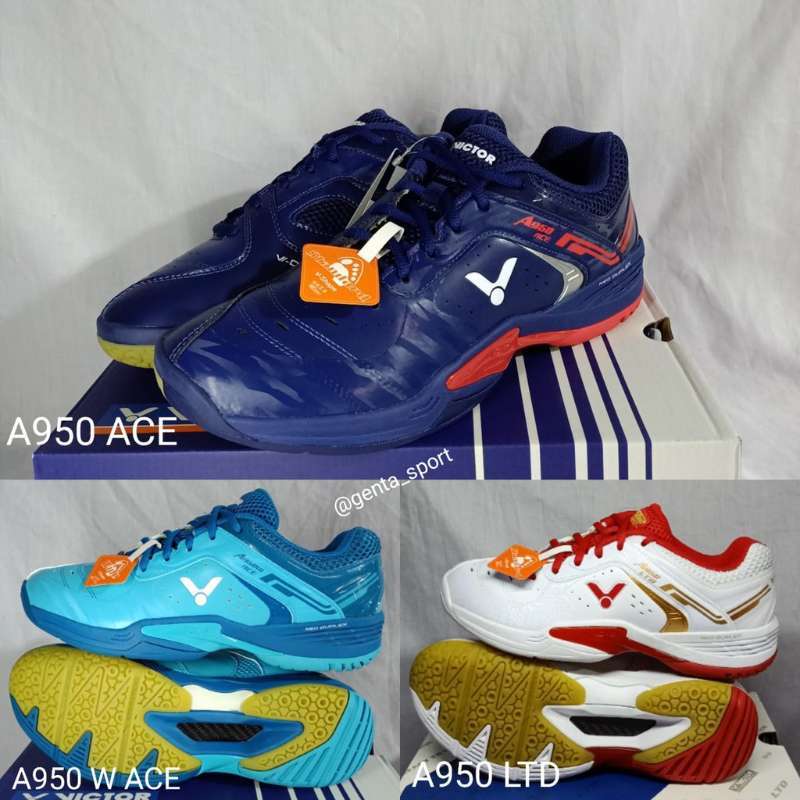 Jual Victor A950 Ace A950 W Ace A950 Ltd Sepatu Badminton - 40 A950 W ...