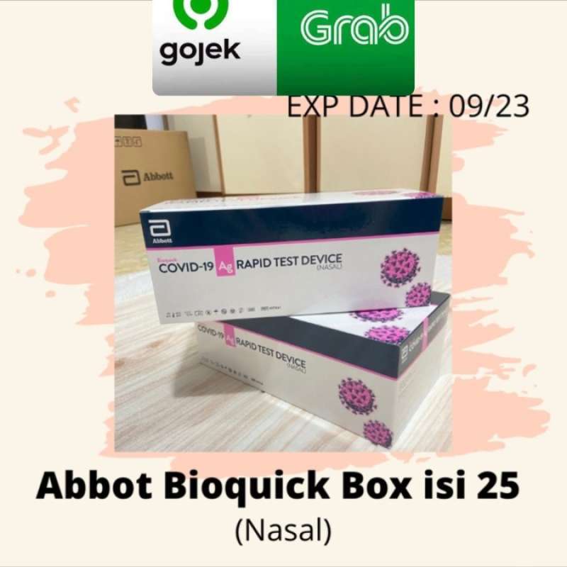 Jual Original Abbott Bioquick Nasal Swab Antigen 1 Box Isi 25 Set Ready ...