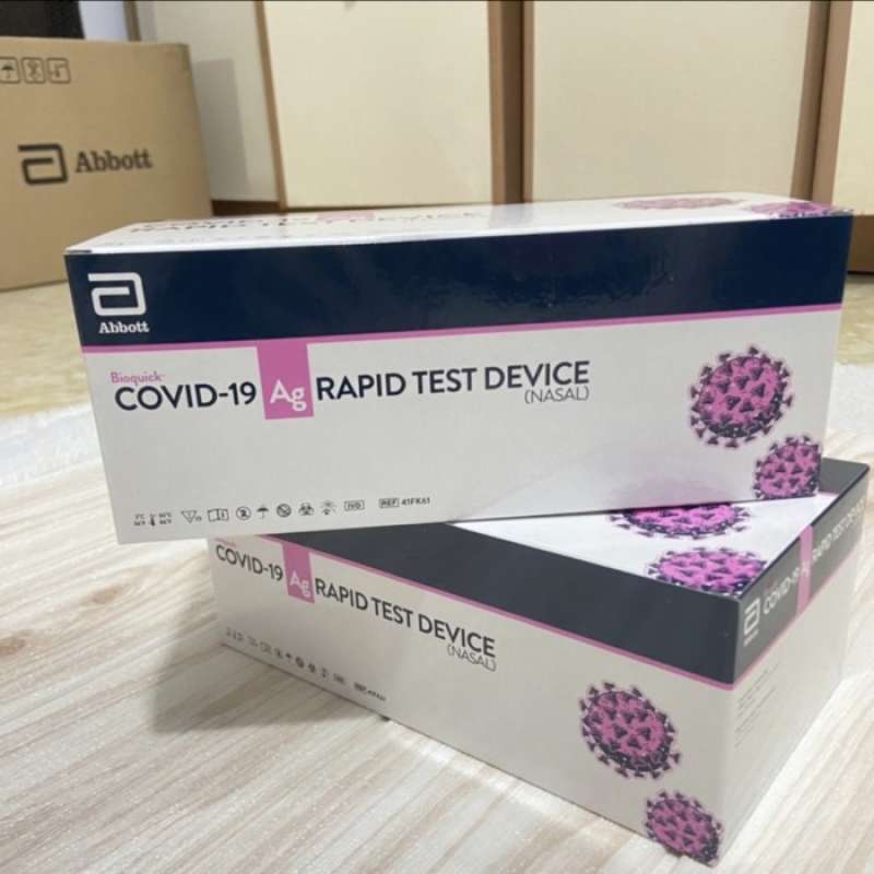Jual Original Abbott Bioquick Nasal Swab Antigen 1 Box Isi 25 Set Ready ...
