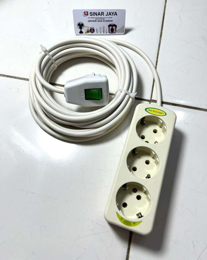 Jual Stop Kontak Jadi Rakitan + Steker Switch / On Off + Kabel Full ( Dijamin ) 1m -10m - 6 ...