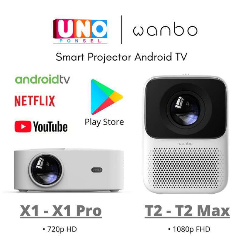 Jual Wanbo T2 Max / T2 Free - Smart Projector T2Max T2Free Proyektor di ...