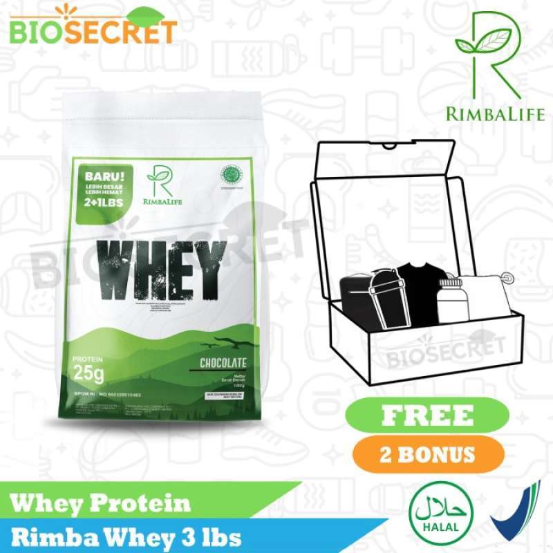 Jual Rimba Life Whey Protein 3Lbs /1360G - Halal & Bpom Certified ...