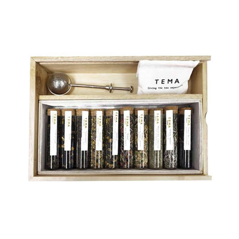 Jual Tema Tea Wooden Box Gift - 10 Tea Tubes And Strainer Di Seller ...