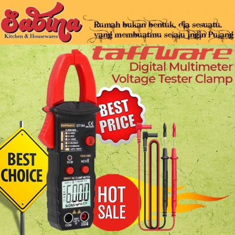 Promo Tang Amper Multimeter Multitester Digital Voltage Tester Clamp ...