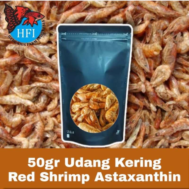Promo Udang Kering Ikan Arwana/Red Shrimp Astaxanthin Net 50 Gram ...