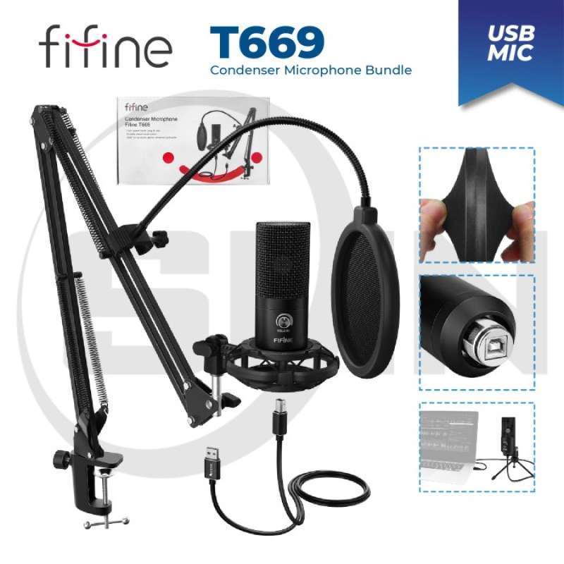 Promo Stok Terbatas Mic Fifine T669 Usb Microphone Bundle Set For Streaming Asmr Cast Eksklusif ...