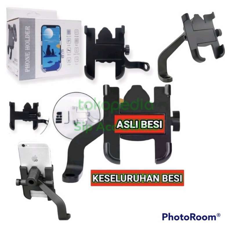 Promo Phone Holder Spion Motor HM-20 Alumunium Lebar Sampai 9 CM Diskon ...