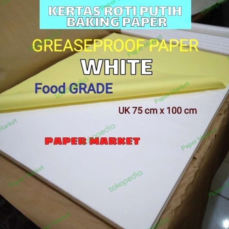 Jual Kertas Roti Putih / Baking Paper Putih 75 X 100Cm - 1 Rim (40Gsm ...