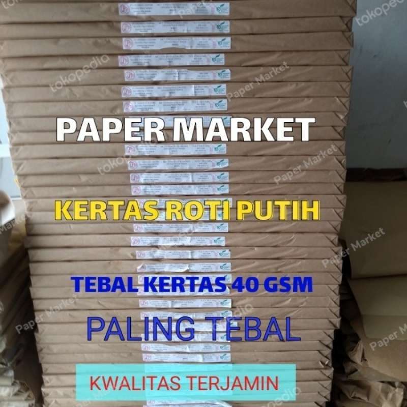 Jual Kertas Roti Putih / Baking Paper Putih 75 X 100Cm - 1 Rim (40Gsm ...