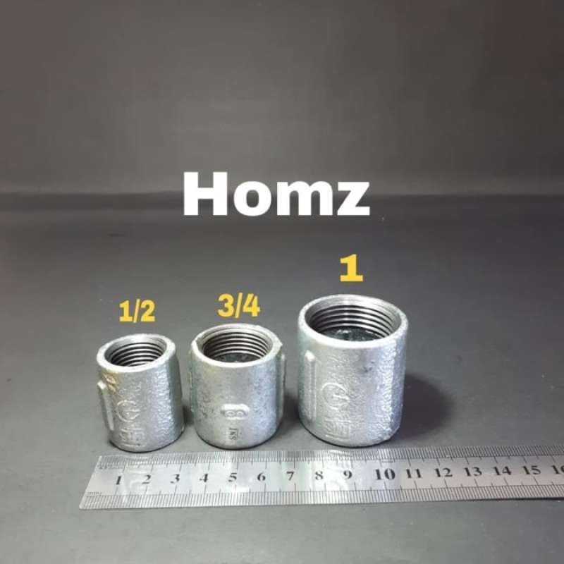 Jual Baru Galvanis/galvanise Sok Socket Sock 1 Inch In/besi/ Lurus Drat ...