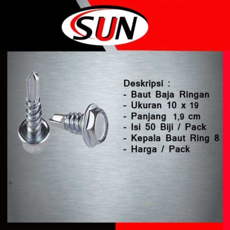 Jual Jual Sekrup Skrup Baut Baja Ringan Roofing 10 X 19 Isi 50 Pcs Berkualitas Di Seller Vesim ...