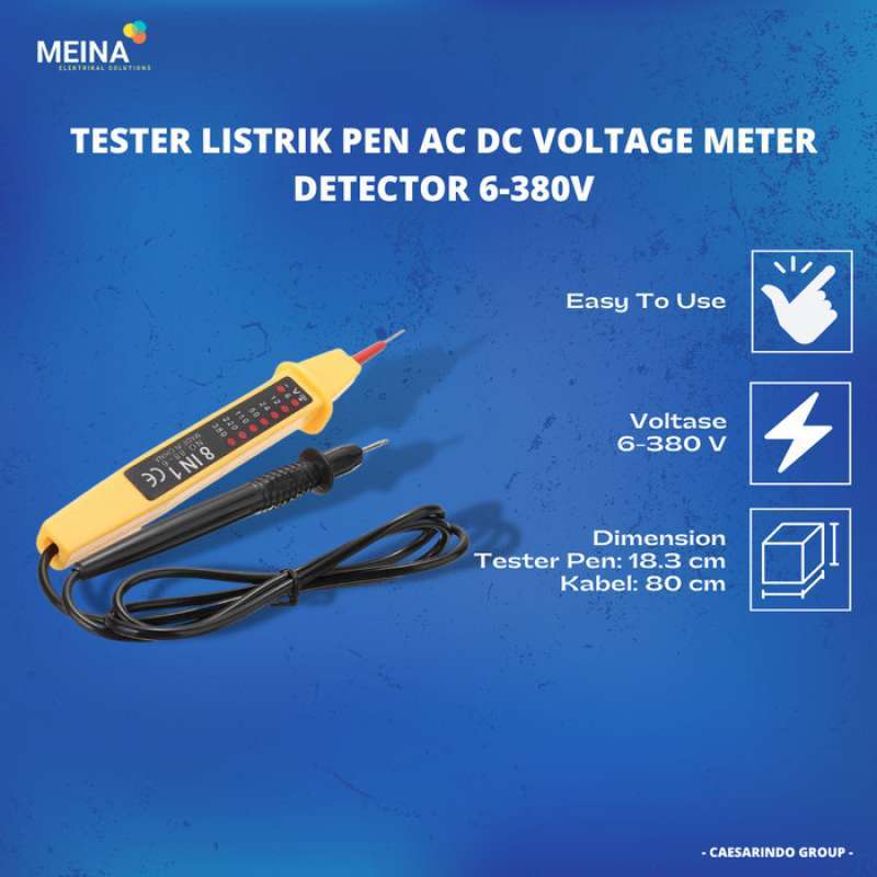 Promo Tespen Ac Dc Voltage Tester Pen Pengukur Listrik Detector 6-380v ...