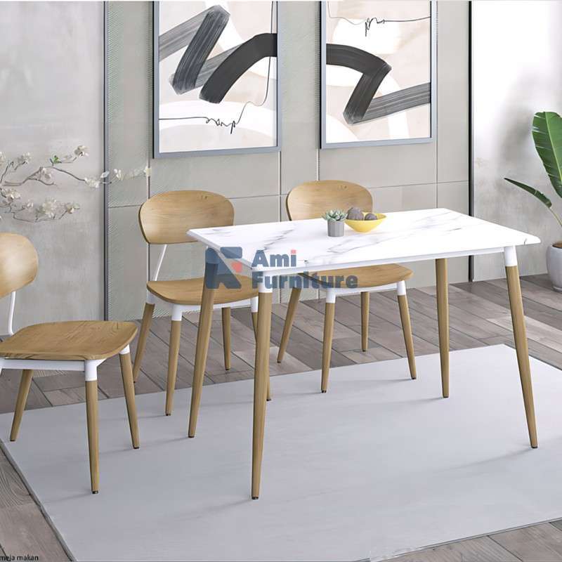 Jual meja makan set 4 kursi minimalis besi Premium DC + DT SIBUYA SIANTANO di Seller Ami ...