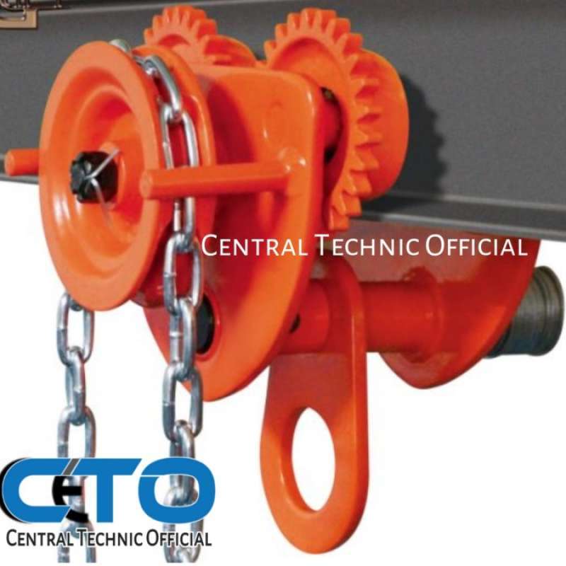 Promo Geared Trolley 1 Ton 3 Meter Gear Troli Hoist Chain Block Trolli ...
