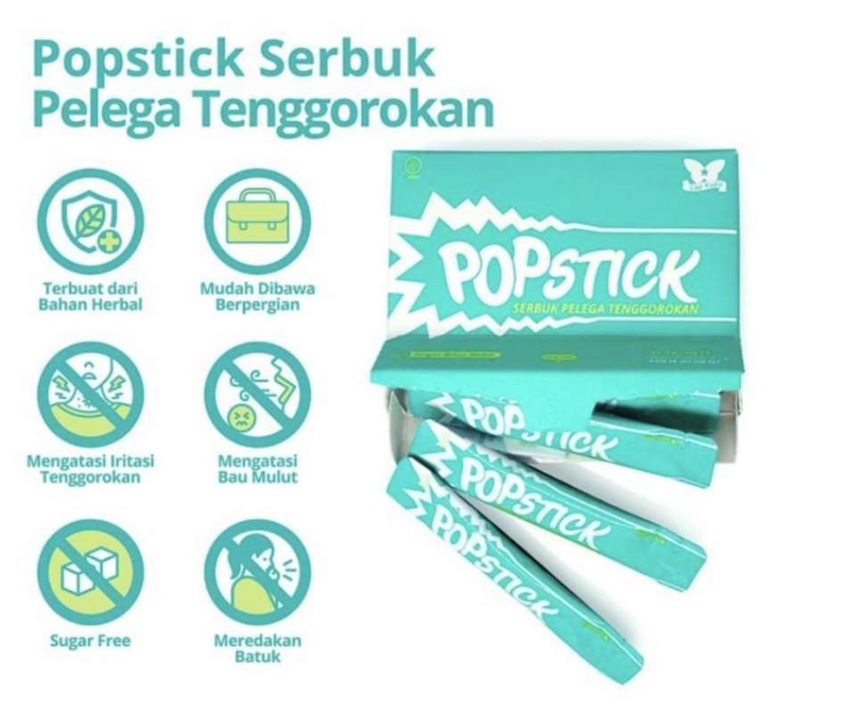 Jual Popstick Serbuk Pelega Tenggorokan Throat 10 Sachet Asli Pop Stick ...
