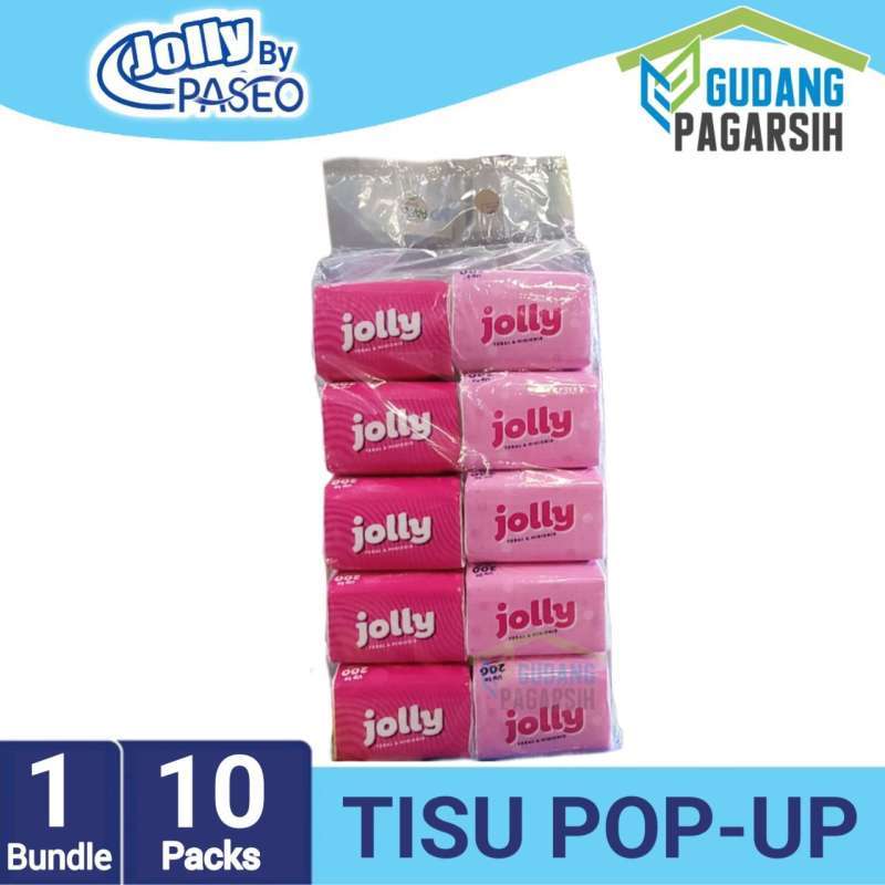 Promo Jolly Tissue Pop Up 200 Sheets 2 Ply [1 Bundle isi 10 PCS] Diskon ...