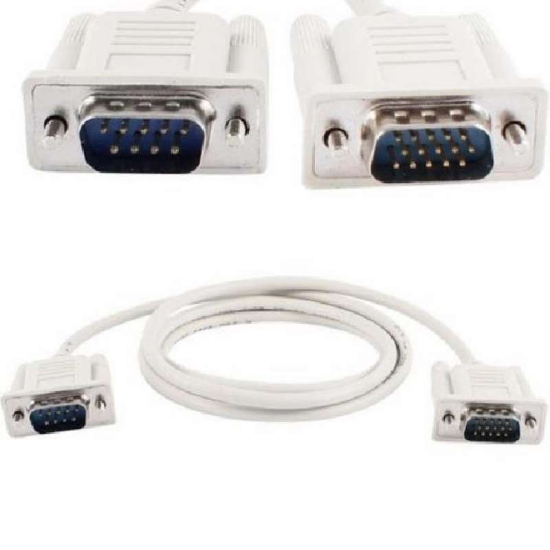 Promo Kabel Serial DB9 RS232 male to male 1.5 meter RS 232 DB9 Cable 1 ...