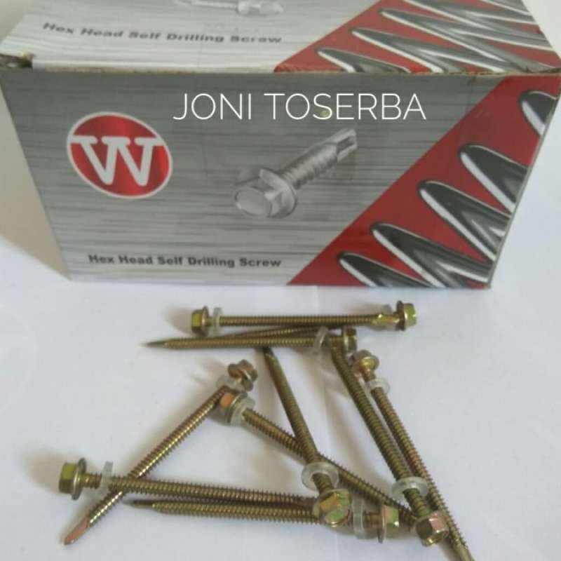 Promo Skrup Drilling Sekrup Hex Head Self Drilling 12 X 75 250 Pcs ...