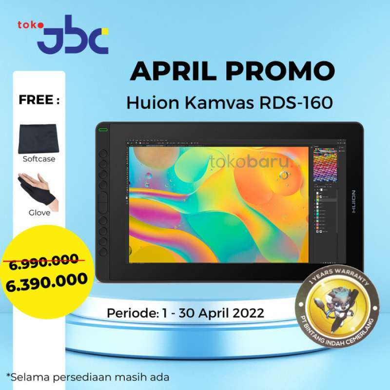 Promo New Huion Kamvas RDS 160 2022 Drawing Display Tablet Huion Kamvas16 Diskon 23% di Seller ...