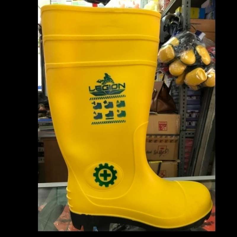Promo Sepatu Safety Boot Kuning Depan Baja Diskon 15% di Seller ...