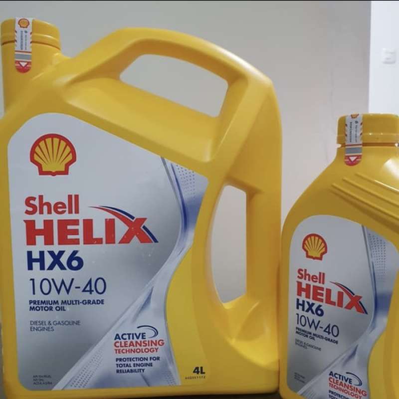 Jual Oli Shell Helix Hx6 4L 10W/40 100%Jamin Asli Kemasan 4Liter di ...