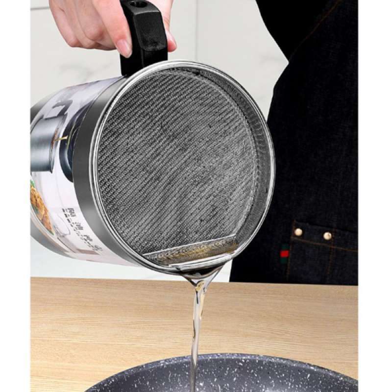 Jual 2x Kitchen Grease Container Cooking Oil And Drippings Storage ...