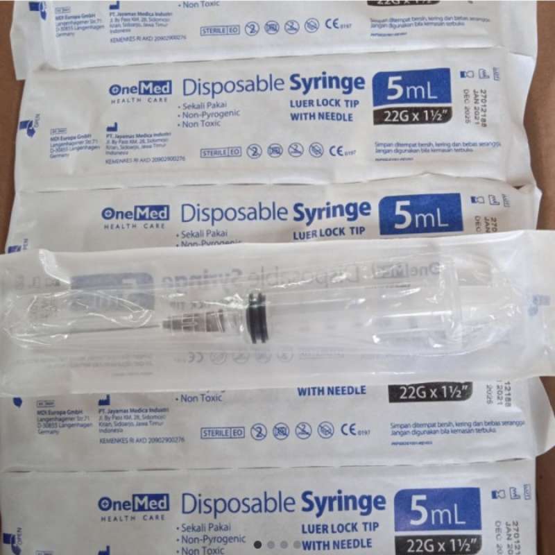 Promo Syringe Onemed 5 Cc/ Spuit Needle Onemed 5 Cc Original Murah ...