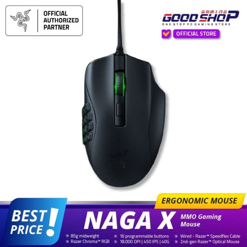 Promo Razer Naga X Ergonomic MMO Gaming Mouse - Gaming Mouse Diskon 23% ...