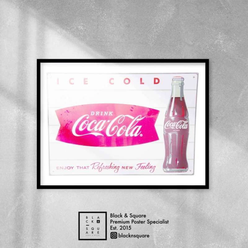 Promo Premium Poster - Ice Cold Coca Cola Classic Ads - Fiber Frame ...